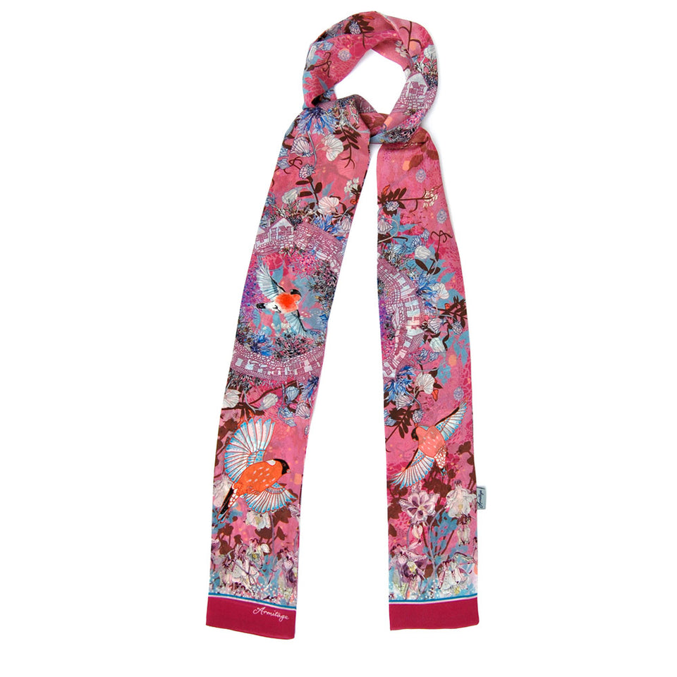 Ruby Glade Skinny Silk Scarf